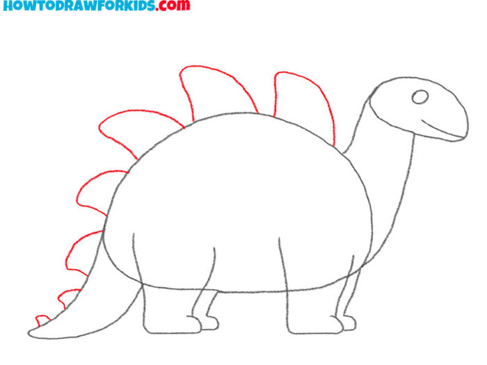 How to Draw a Stegosaurus - Easy Drawing Tutorial For Kids