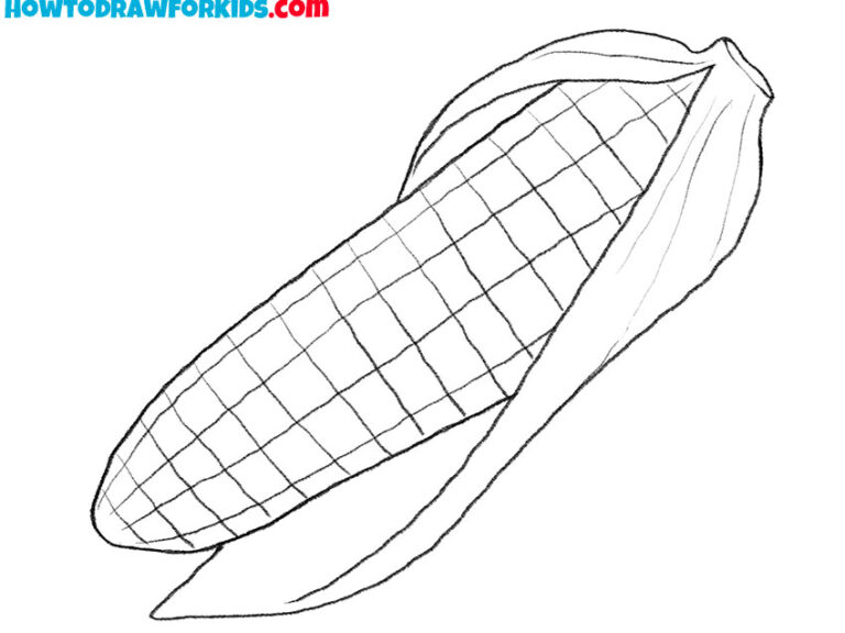 How to Draw a Corn - Easy Drawing Tutorial For Kids