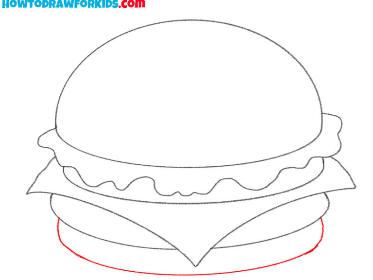 How to Draw a Hamburger - Easy Drawing Tutorial For Kids
