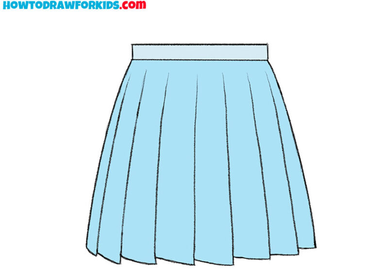 How to Draw an Anime Skirt - Easy Drawing Tutorial For Kids