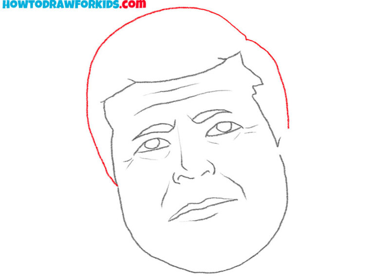 How to Draw John Kennedy - Easy Drawing Tutorial For Kids