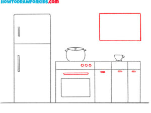How to Draw a Kitchen - Easy Drawing Tutorial For Kids