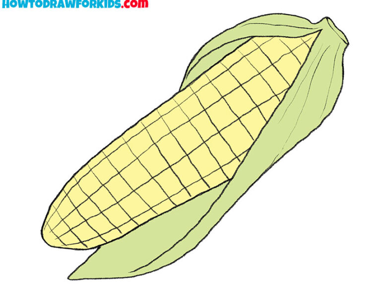How to Draw a Corn - Easy Drawing Tutorial For Kids