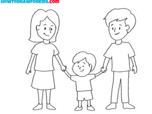 How to Draw a Family - Easy Drawing Tutorial For Kids