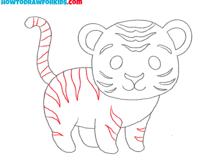 How to Draw an Easy Tiger - Easy Drawing Tutorial For Kids