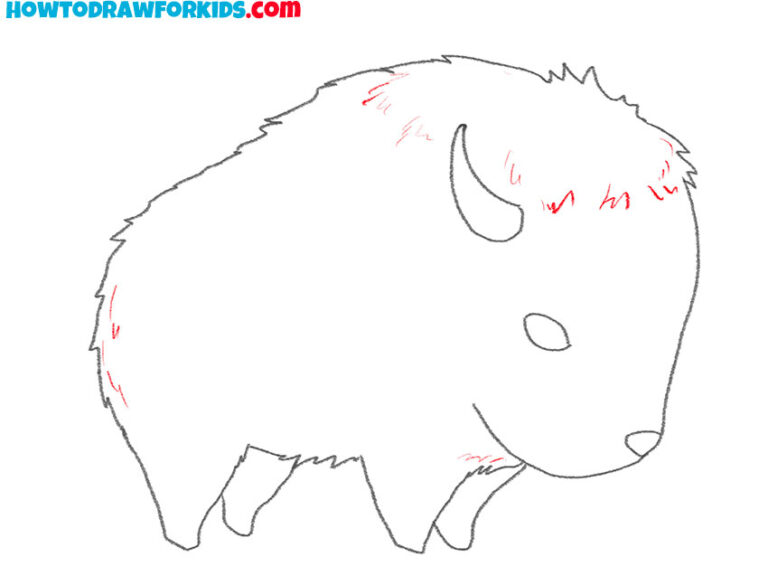 How to Draw a Bison - Easy Drawing Tutorial For Kids