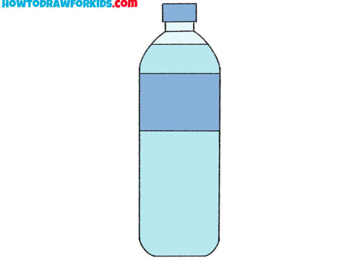 How to Draw a Bottle of Water - Easy Drawing Tutorial For Kids