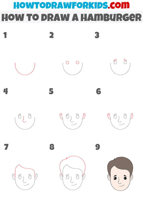 How to Draw a Human Head - Easy Drawing Tutorial For Kids