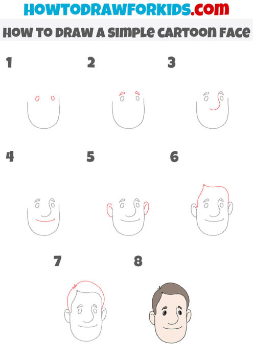 How to Draw a Cartoon Face - Easy Drawing Tutorial For Kids