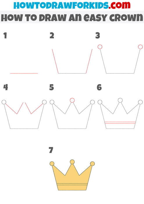 How to Draw a Crown - Easy Drawing Tutorial For Kids