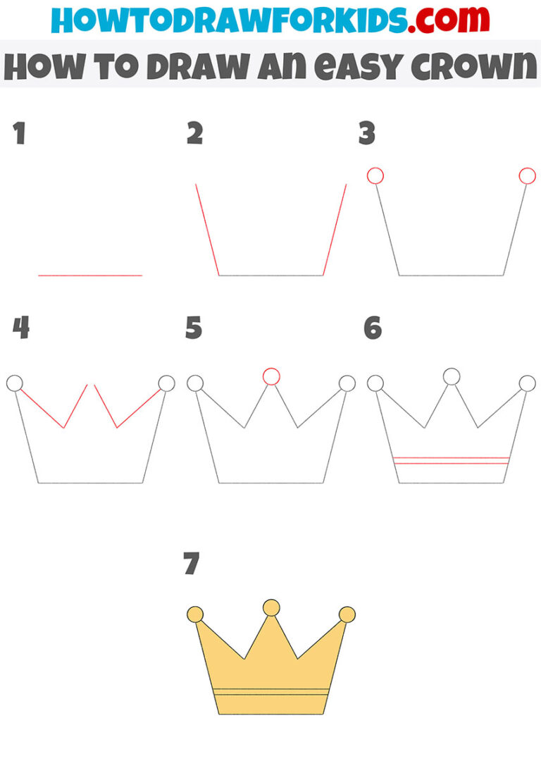 How to Draw a Crown - Easy Drawing Tutorial For Kids