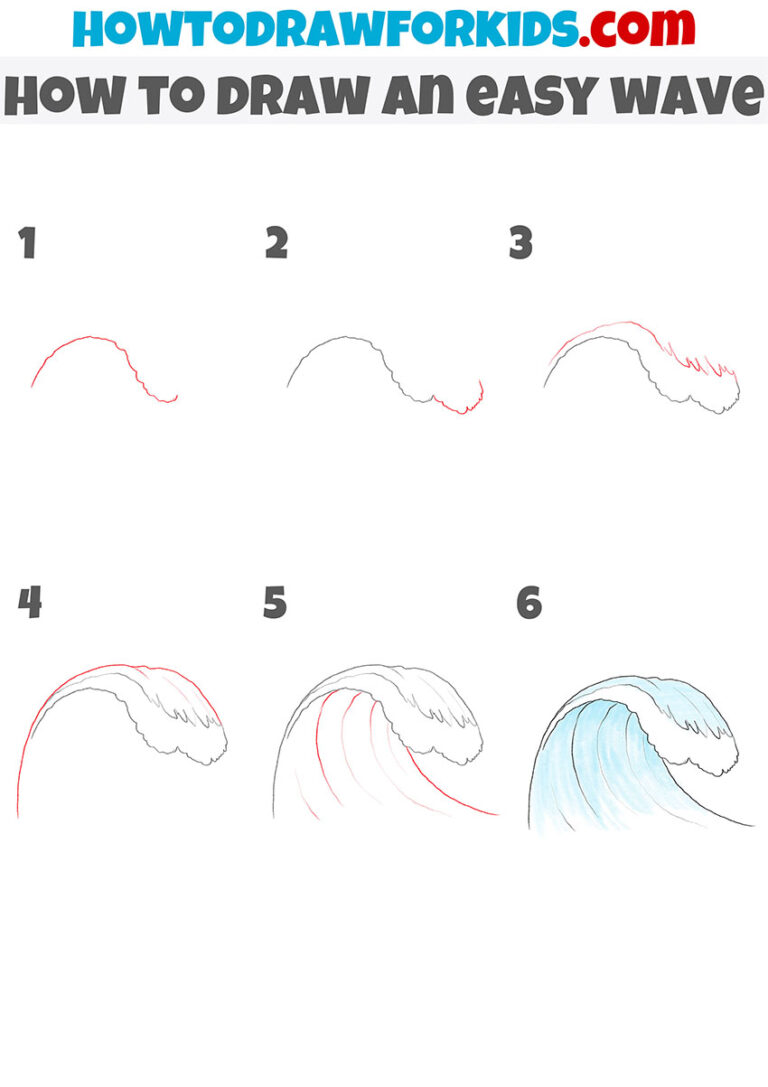 How to Draw a Wave - Easy Drawing Tutorial For Kids