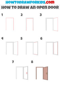 How to Draw an Open Door - Easy Drawing Tutorial For Kids