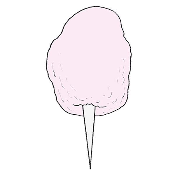 How To Draw Cotton Candy Easy Drawing Tutorial For Kids