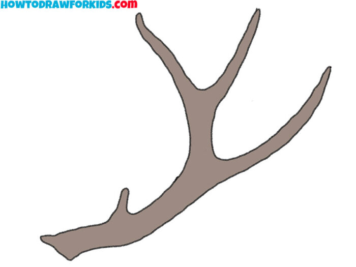 How to Draw Antlers - Easy Drawing Tutorial For Kids