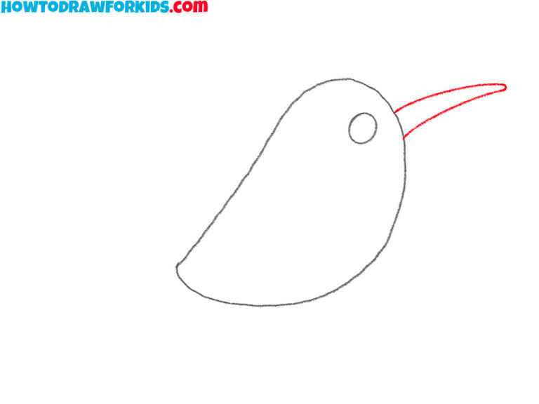 How to Draw a Hummingbird - Easy Drawing Tutorial For Kids