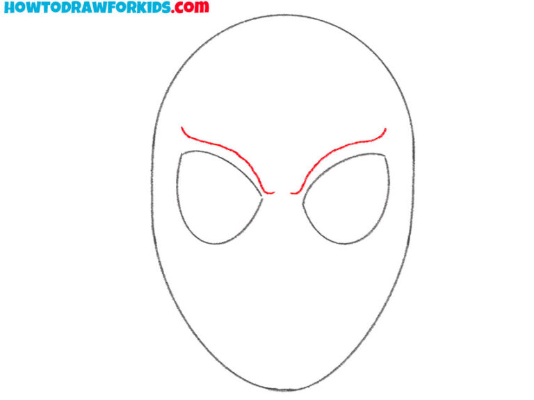 How to Draw Spider-Man Face - Easy Drawing Tutorial For Kids