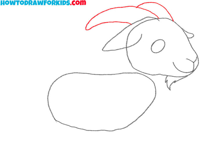 How to Draw a Goat - Easy Drawing Tutorial For Kids