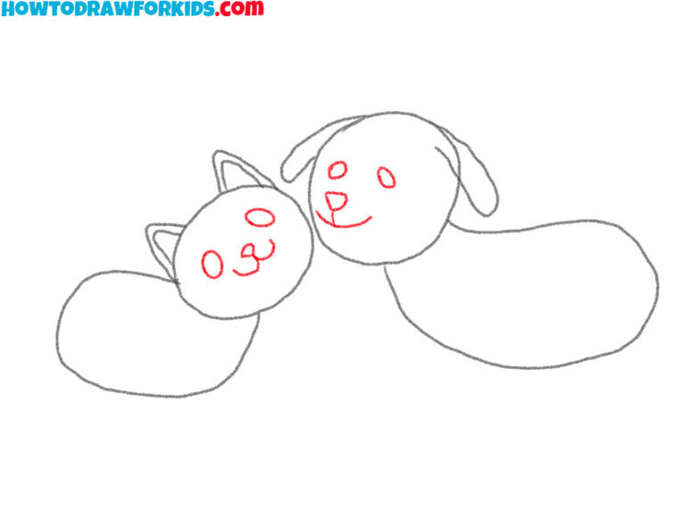 How to Draw a Cat and Dog - Easy Drawing Tutorial For Kids