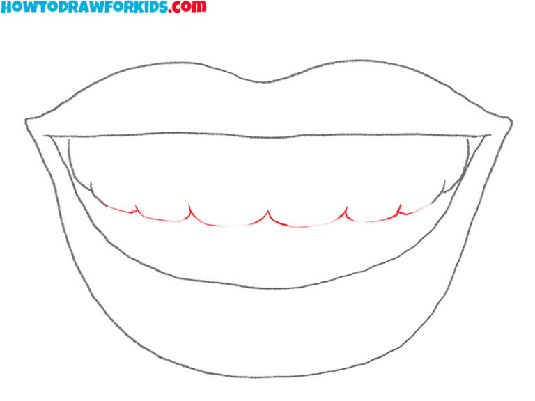 How to Draw Teeth - Easy Drawing Tutorial For Kids