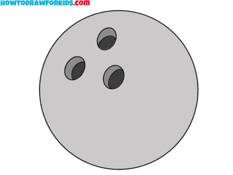 How to Draw a Bowling Ball - Easy Drawing Tutorial For Kids