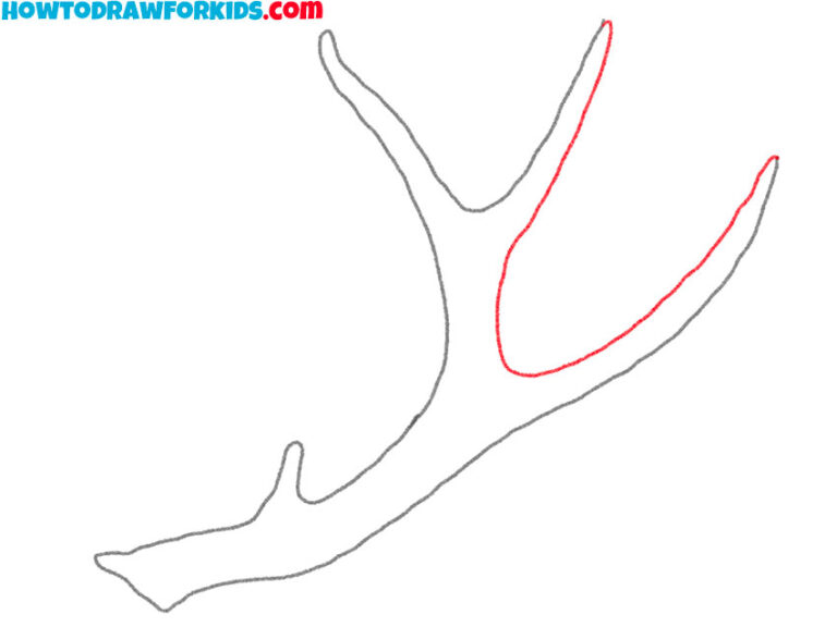 How to Draw Antlers - Easy Drawing Tutorial For Kids