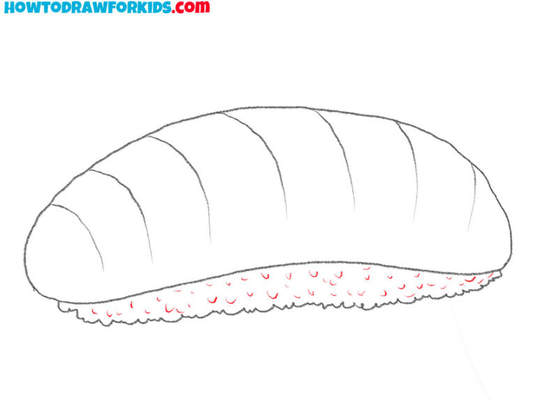 How to Draw Sushi - Easy Drawing Tutorial For Kids