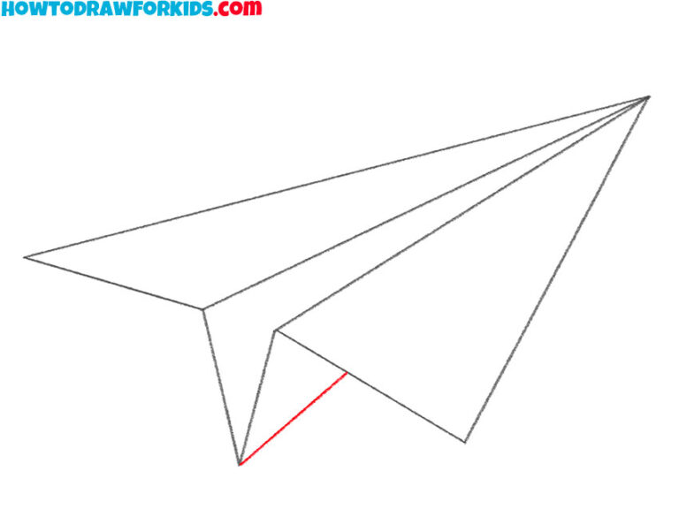 How to Draw a Paper Airplane - Easy Drawing Tutorial For Kids