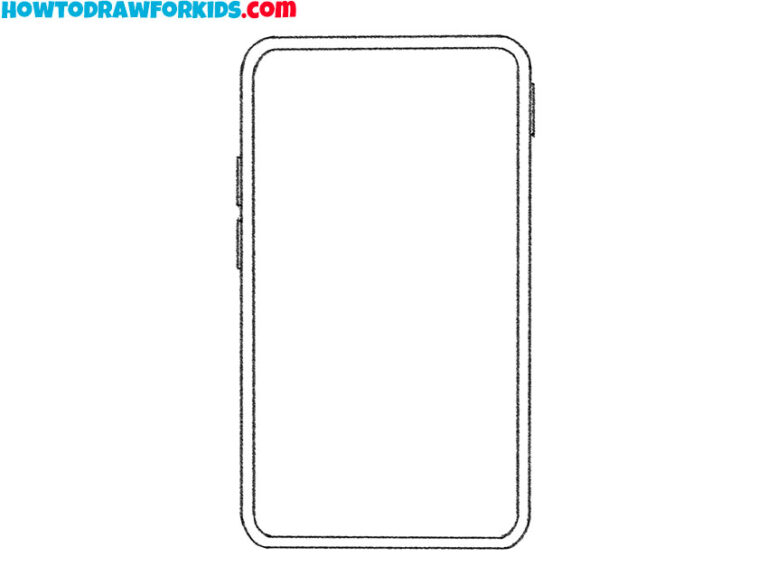 How to Draw a Phone - Easy Drawing Tutorial For Kids