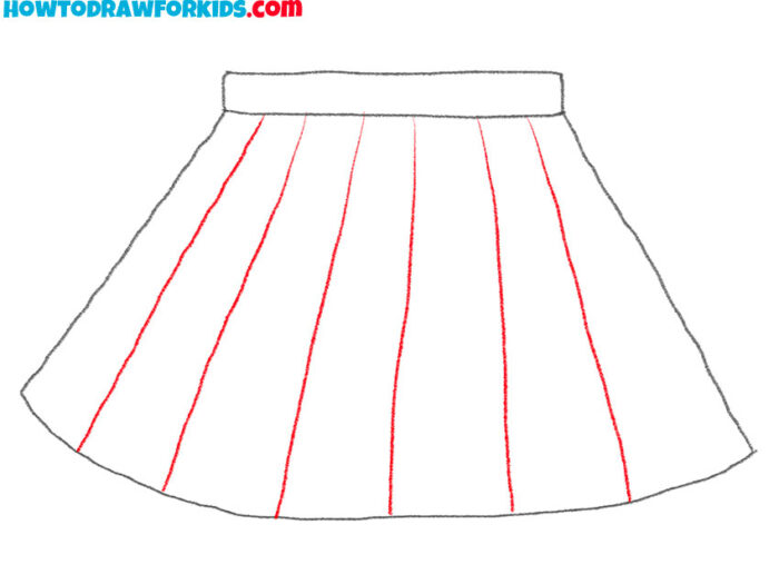 How to Draw a Pleated Skirt - Easy Drawing Tutorial For Kids