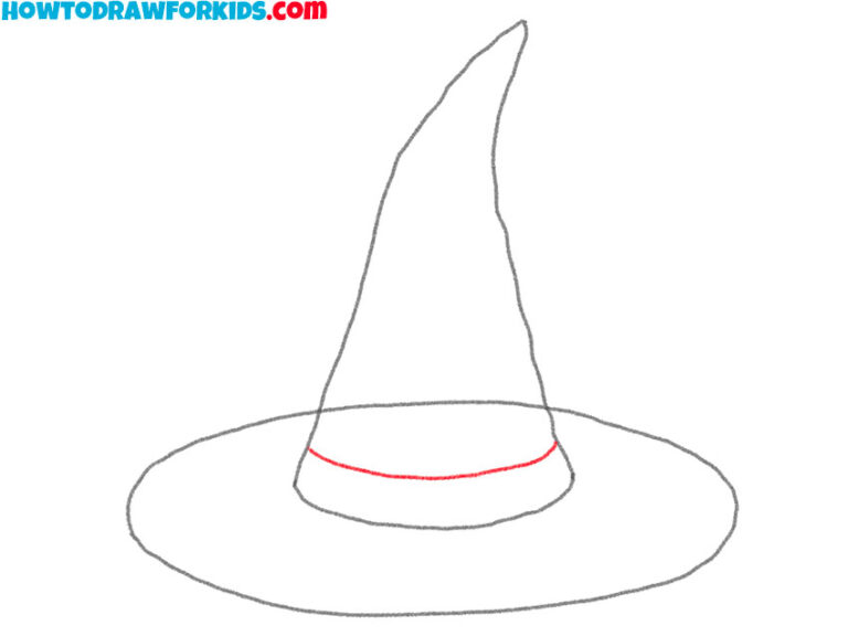 How to Draw a Witch Hat - Easy Drawing Tutorial For Kids