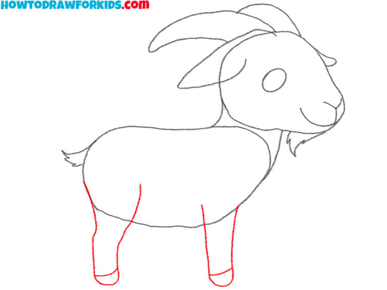 How to Draw a Goat - Easy Drawing Tutorial For Kids