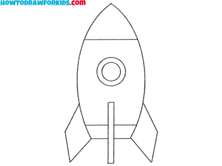 How to Draw a Rocket - Easy Drawing Tutorial For Kids