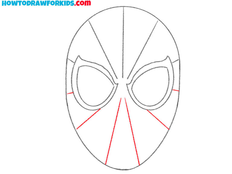 How to Draw Spider-Man Face - Easy Drawing Tutorial For Kids