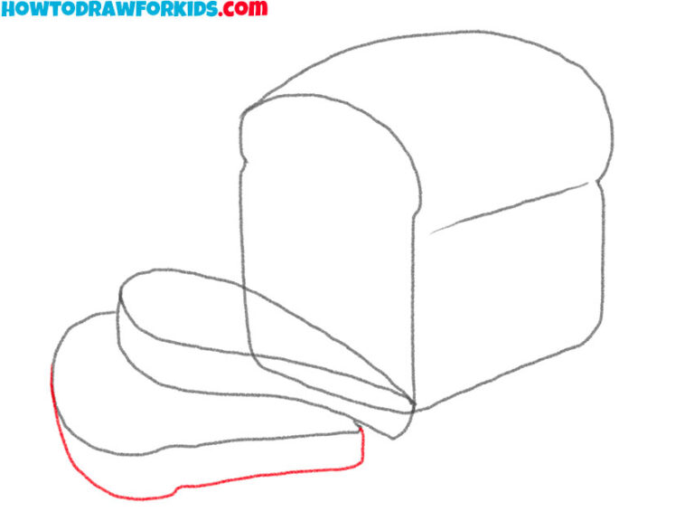 How to Draw Bread - Easy Drawing Tutorial For Kids