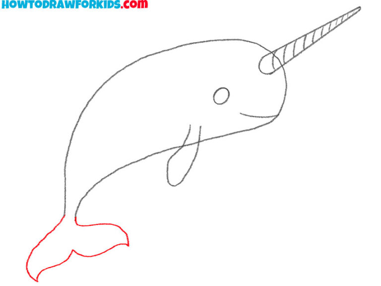 How to Draw a Narwhal - Easy Drawing Tutorial For Kids