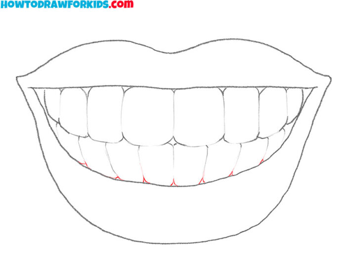 How to Draw Teeth - Easy Drawing Tutorial For Kids