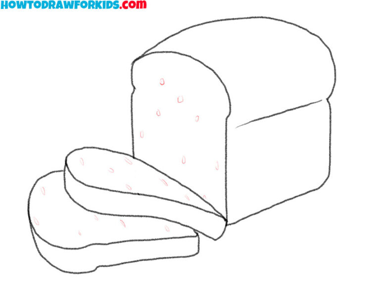 How to Draw Bread - Easy Drawing Tutorial For Kids