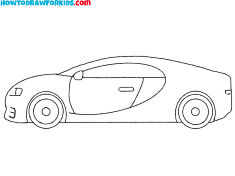 How to Draw a Bugatti - Easy Drawing Tutorial For Kids