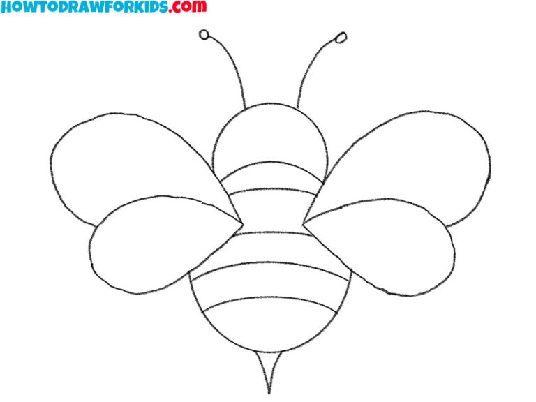 How to Draw a Bumblebee - Easy Drawing Tutorial For Kids