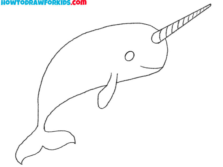 How to Draw a Narwhal - Easy Drawing Tutorial For Kids