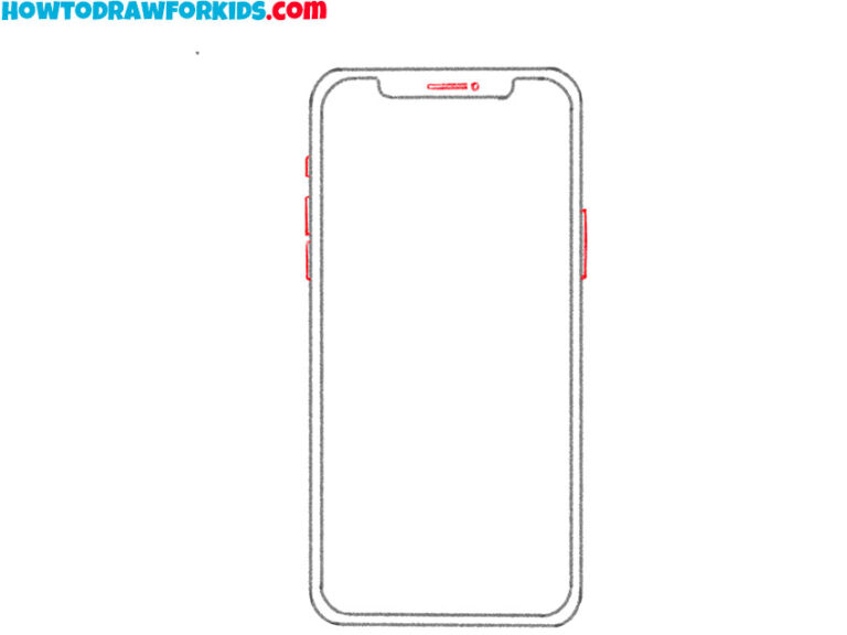How to Draw an iPhone - Easy Drawing Tutorial For Kids