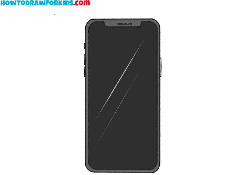 How to Draw an iPhone - Easy Drawing Tutorial For Kids