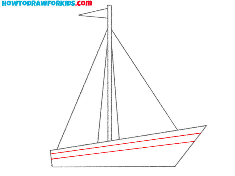 How to Draw a Sailboat - Easy Drawing Tutorial For Kids