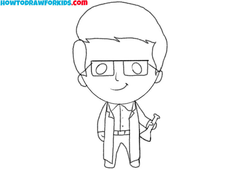 How to Draw a Scientist - Easy Drawing Tutorial For Kids