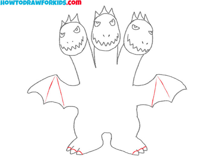 How to Draw King Ghidorah - Easy Drawing Tutorial For Kids