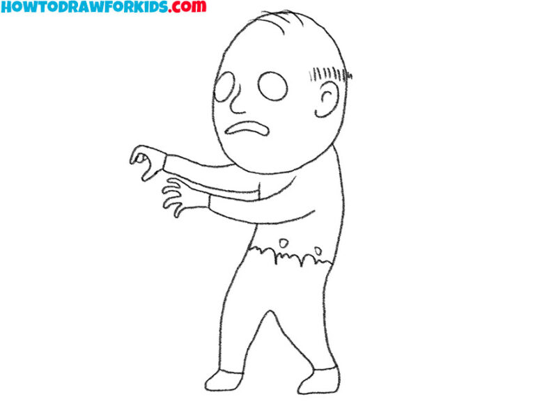 How to Draw a Zombie - Easy Drawing Tutorial For Kids