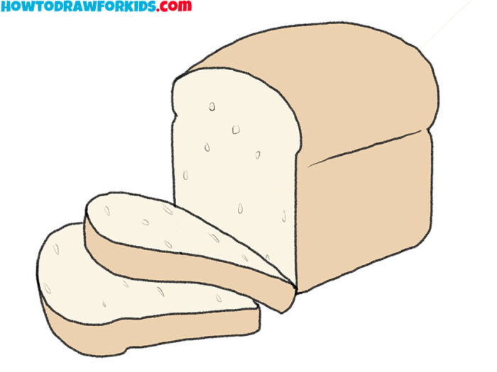How to Draw Bread - Easy Drawing Tutorial For Kids