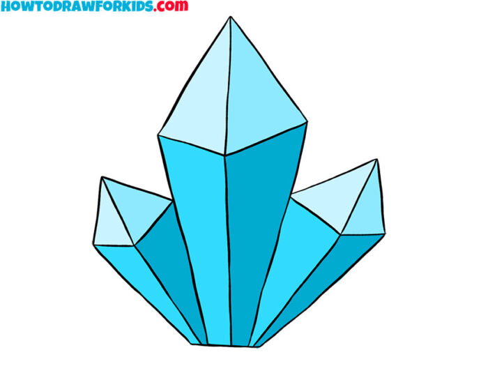 How to Draw a Crystal - Easy Drawing Tutorial For Kids