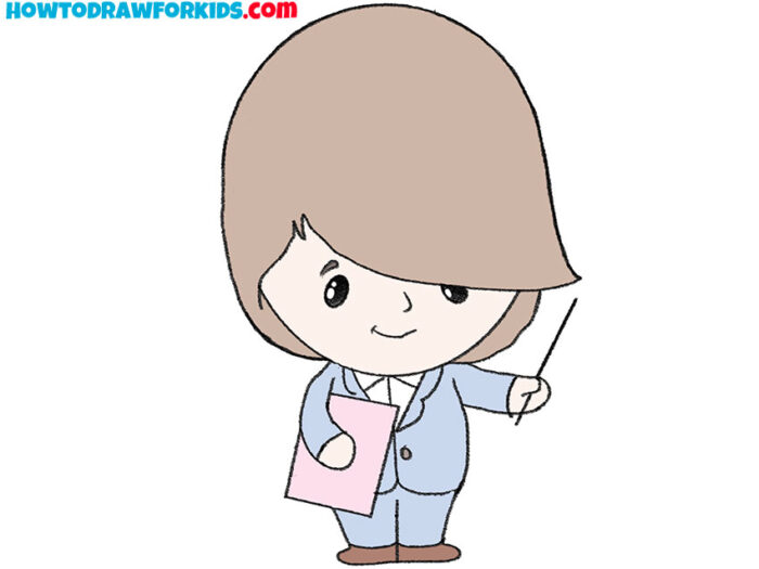 How to Draw a Teacher - Easy Drawing Tutorial For Kids